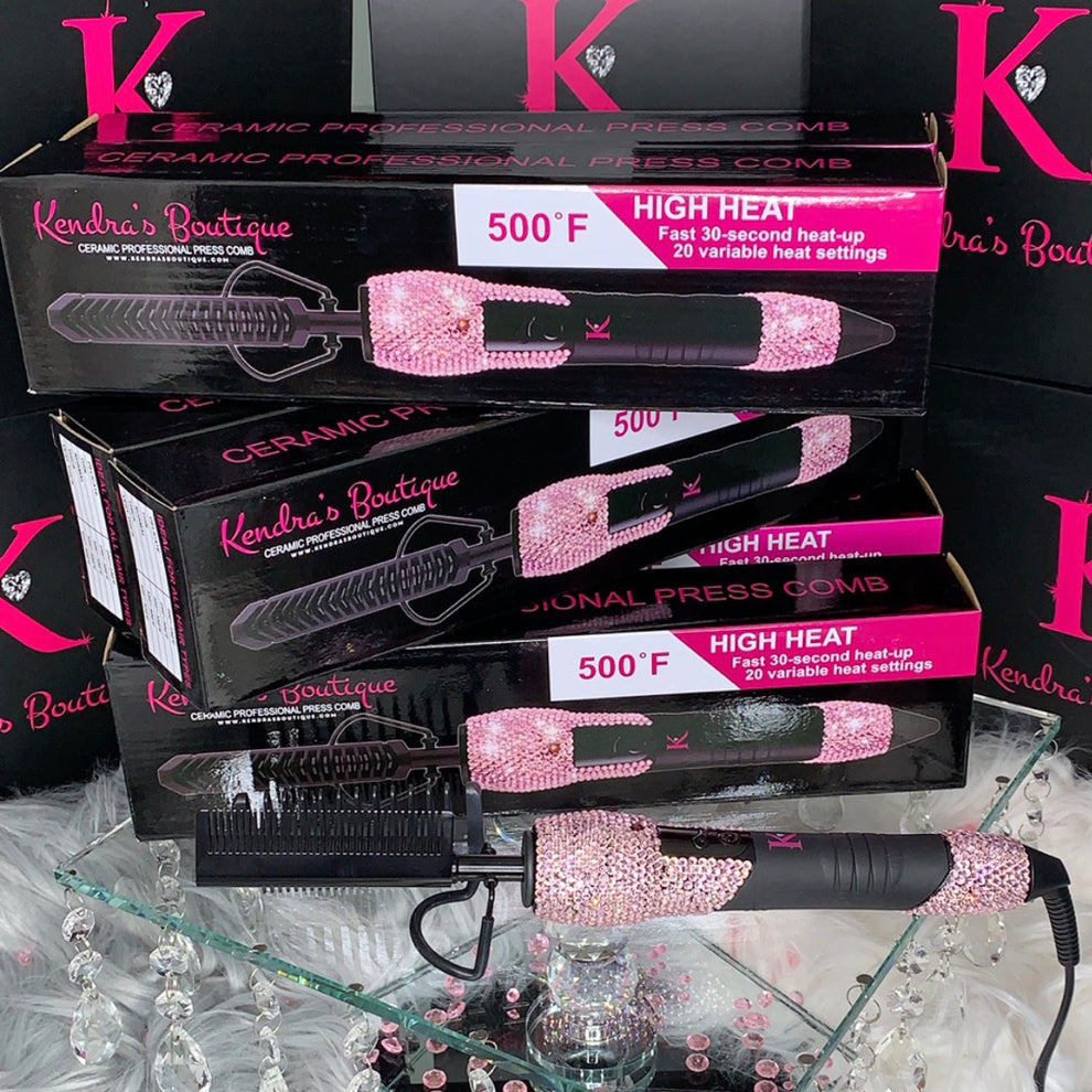 Hair Barb Pink Diamond Hot Comb/ Pressing Comb – Kendras-Boutique1